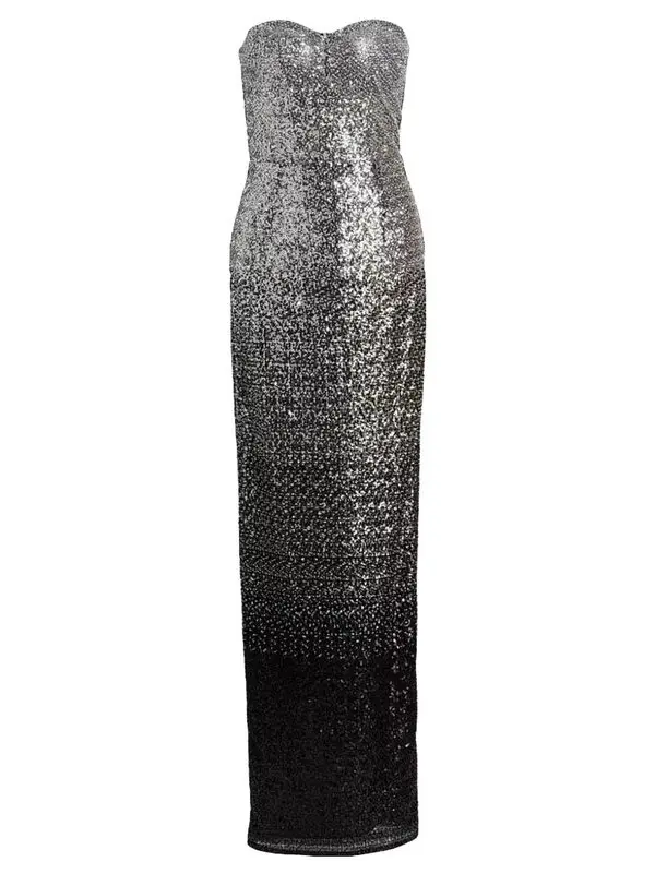 BRONX AND BRONCO Dahlia Strapless Maxi Dress - Silver