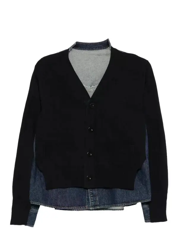 Sacai Denim Knit Cardigan - Blue
