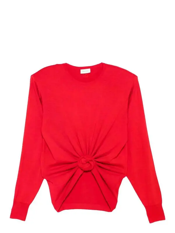 Magda Butrym Wool Sweater With Knot Detail - Red