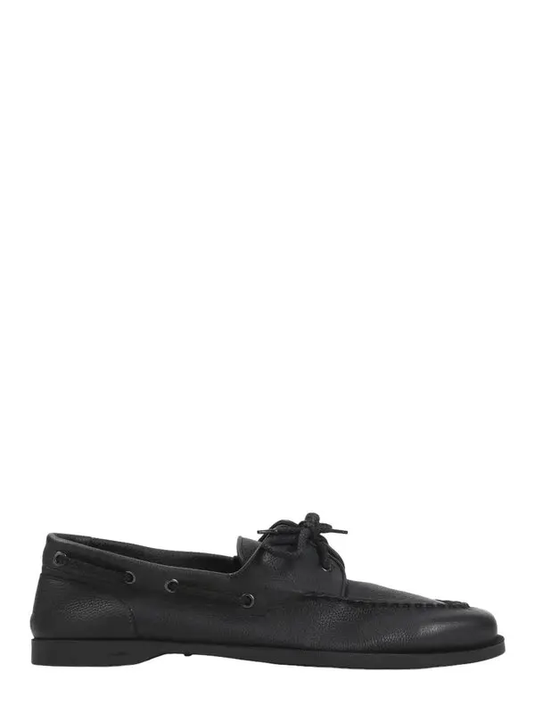 John Lobb Round-toe Boat Shoes - Black