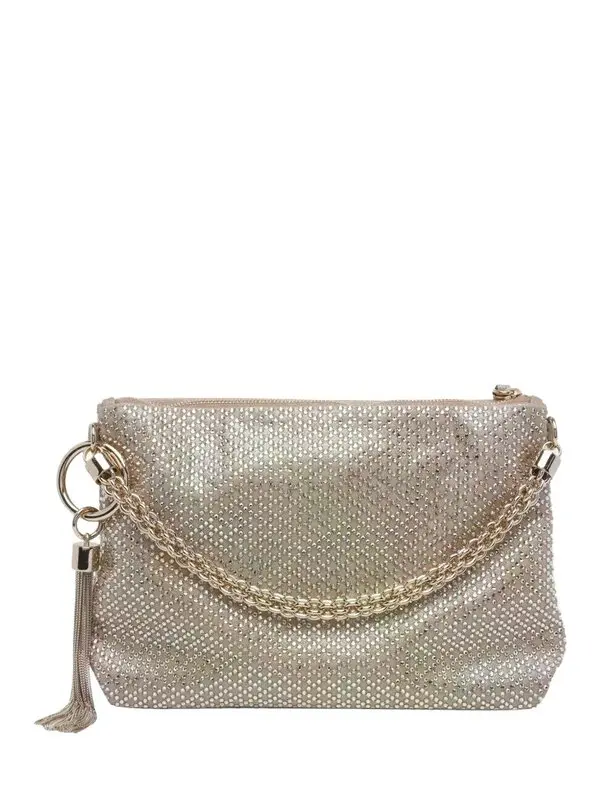 JIMMY CHOO Callie Chain Crystal-embellished Clutch - Gold