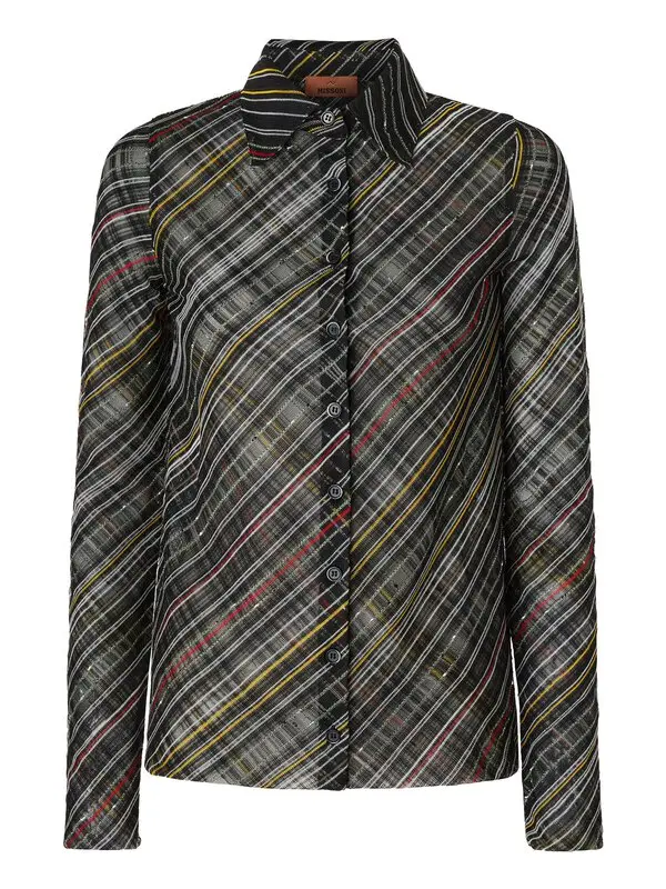 Missoni Double Knit Long Sleeve Shirt - Black