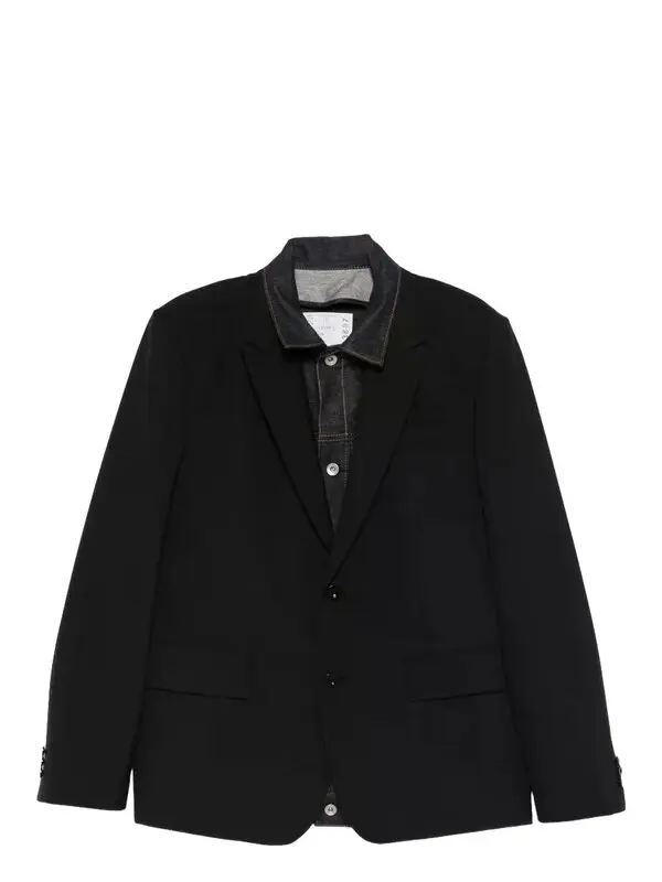 Sacai Collared Jacket - Black