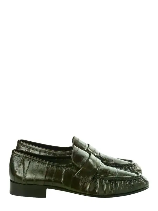 THE ROW Textured Loafers - Green