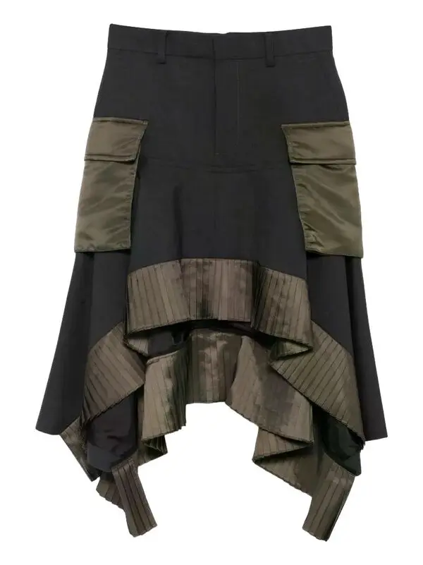 Sacai Asymmetric-hem Skirt - Black