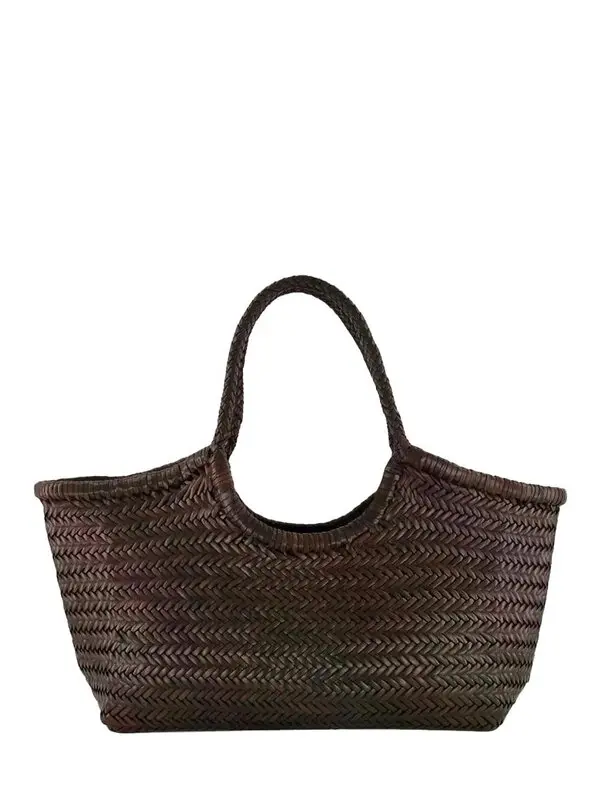 Dragon Diffusion Herringbone Leather Tote Bag - Brown