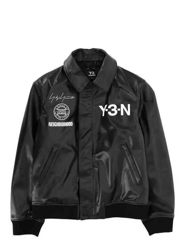Y - 3 NEIGHBORHOOD Y-3 X Neighborhood Leather Jacket - Black