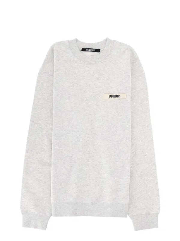 Jacquemus Grosgrain Logo Sweatshirt - Grey