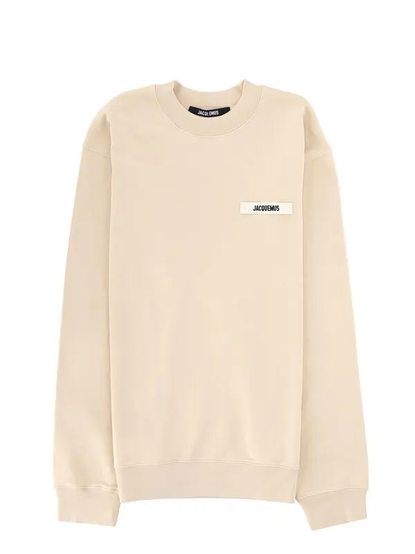 Jacquemus Grosgrain Logo Sweatshirt - Beige