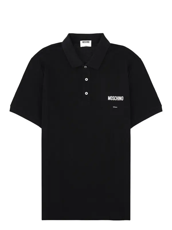 Moschino Polo With Logo - Black