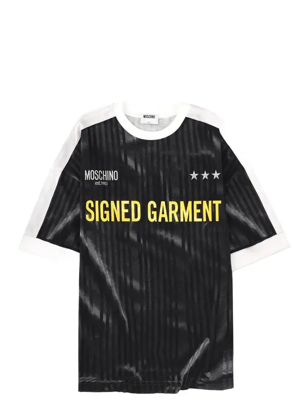 Moschino Signed Garment" T-shirt - Black