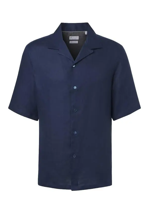 Brunello Cucinelli Linen Shirt - Blue