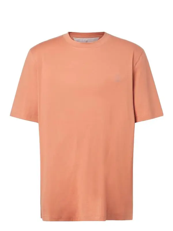 Brunello Cucinelli Logo Cotton Jersey T-shirt - Pink