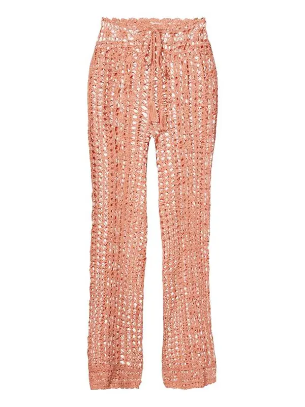 Anna Kosturova Crochet Wide-leg Pants - Orange