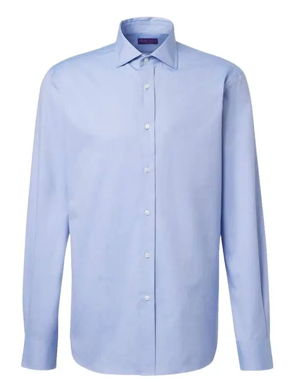 Ralph Lauren Purple Label Cotton Poplin Shirt - Blue
