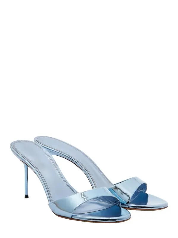 Paris Texas Lidia 70 Patent Leather Mules - Blue