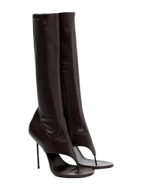Paris Texas Lidia 105 Leather Knee-high Boots - Brown
