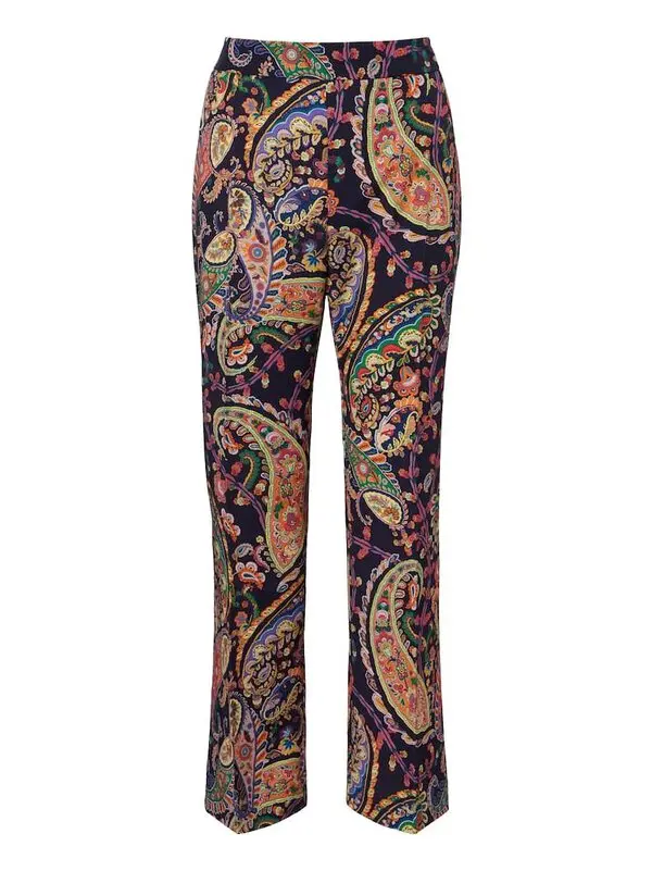Etro Paisley Straight Pants - Multicoloured