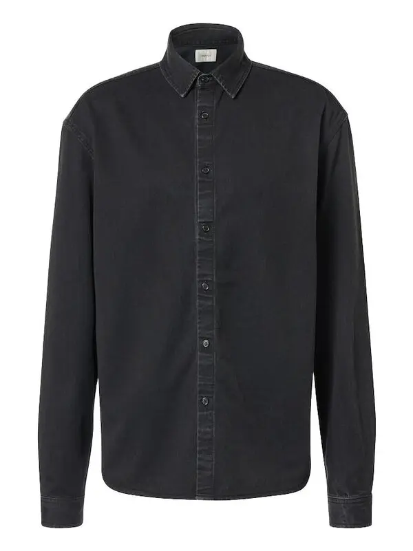 Saint Laurent Cassandre Denim Shirt - Black