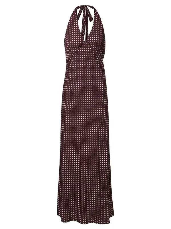Faithfull The Brand Rosa Polka-dot Maxi Dress - Brown