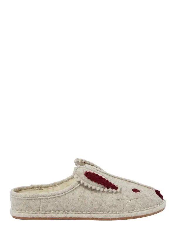 BODE Wool-blend Slippers - Beige