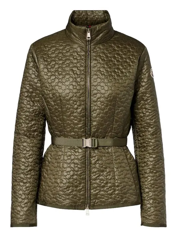 Moncler Geranium Quilted Down Jacket - Green