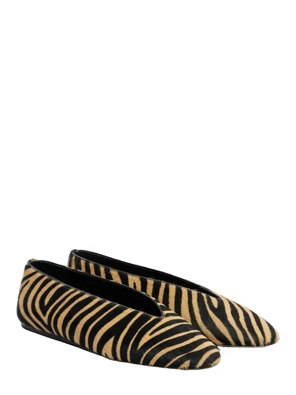 Le Monde Beryl Luna Calf Hair Ballet Flats - Black