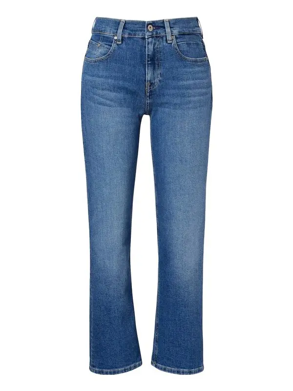 Ag Florence Cropped Straight Jeans - Blue