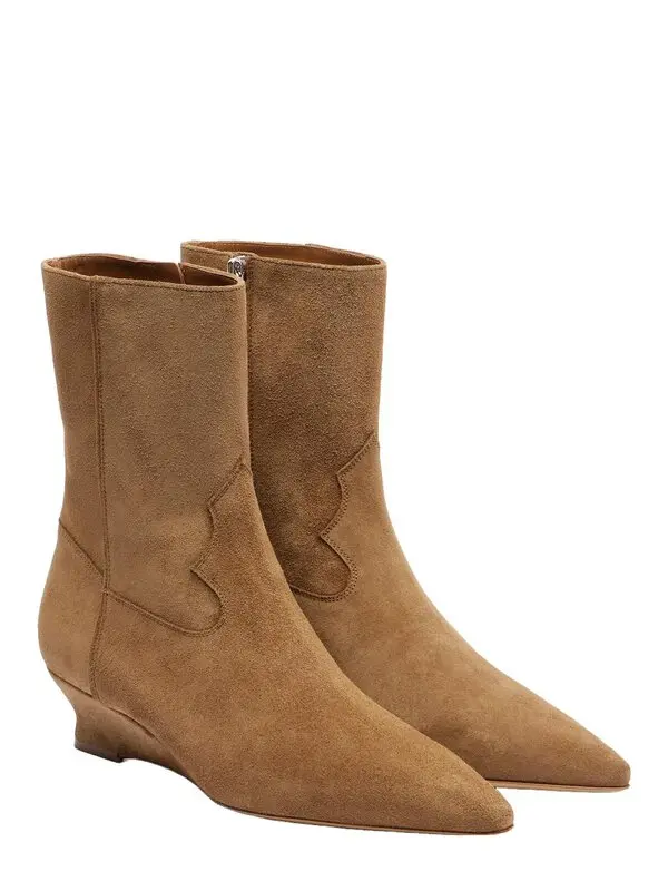 Le Monde Beryl Camille 40 Suede Ankle Boots - Beige