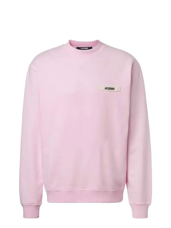 Jacquemus Gros Grain Cotton Fleece Sweatshirt - Pink