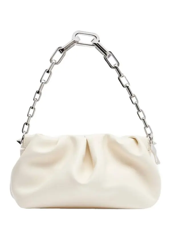 CHRISTIAN LOUBOUTIN Eva Small Leather Shoulder Bag - White