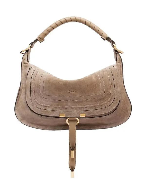 Chloé Marcie Small Shoulder Bag - Beige
