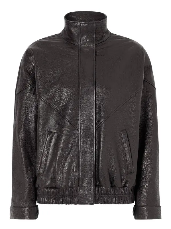 Acne Studios Textured-leather Jacket - Black