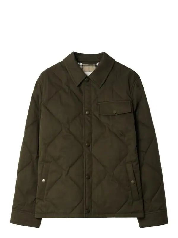 Burberry Gabardine Padded Overshirt - Green Green