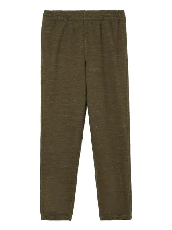 Burberry Landscape Label Cotton Jogging Pants - Thorn Green Melange