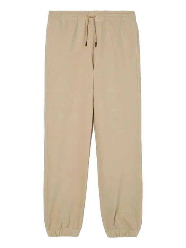 Burberry Landscape Label Cotton Jogging Pants - Dune Beige Melange