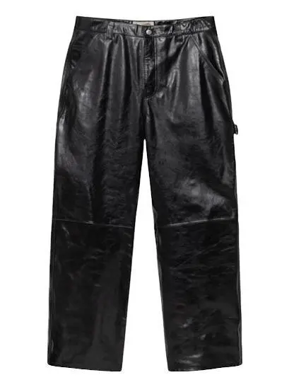 StÜssy Leather Carpenter Pant - Black