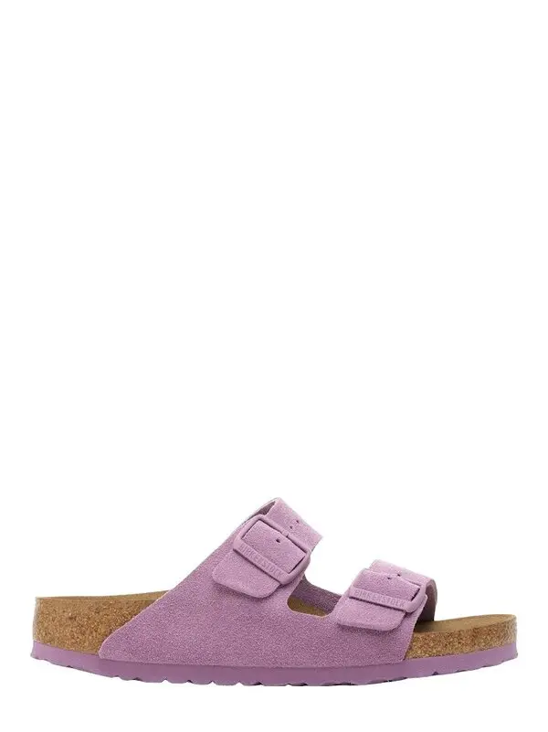 BIRKENSTOCK Arizona Suede Leather Sandals - Mauve