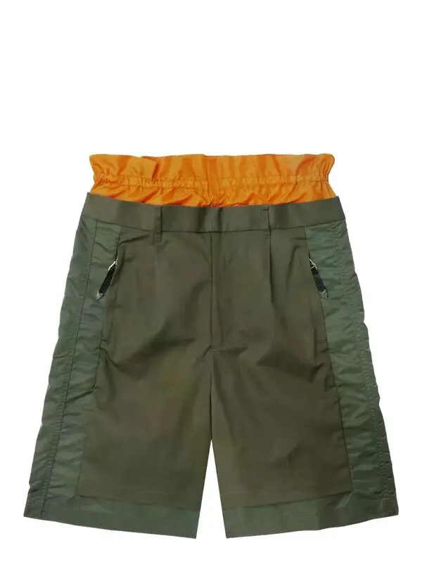 Toga Panelled Shorts - Green