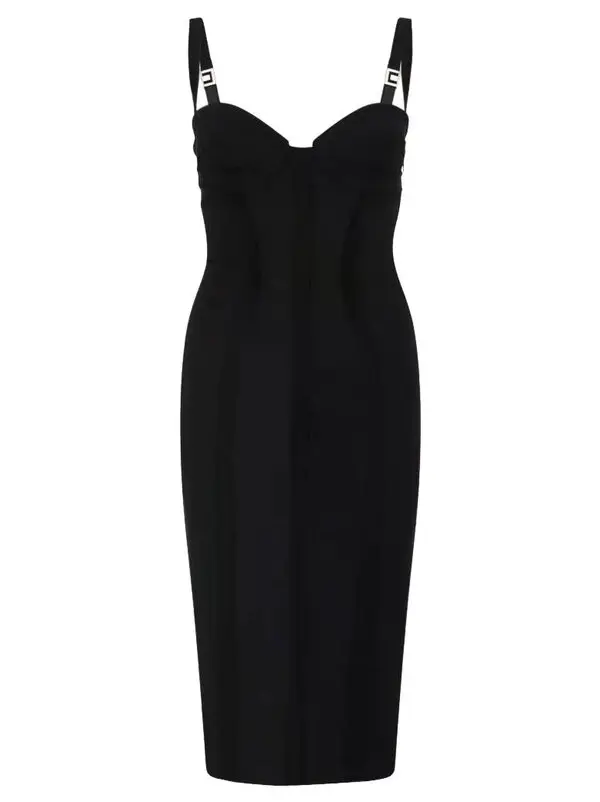 Elisabetta Franchi Sweetheart-neck Midi Dress - Black