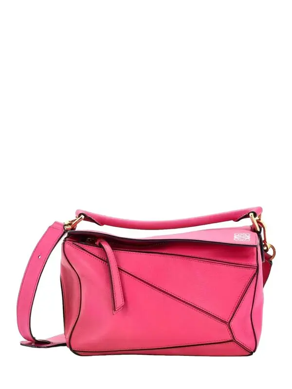 Loewe Puzzle Leather Small Satchel - Pink