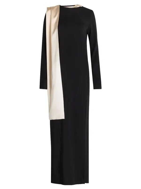 ARMARIUM Dublina" Maxi Dress With Scarf Effect - Black