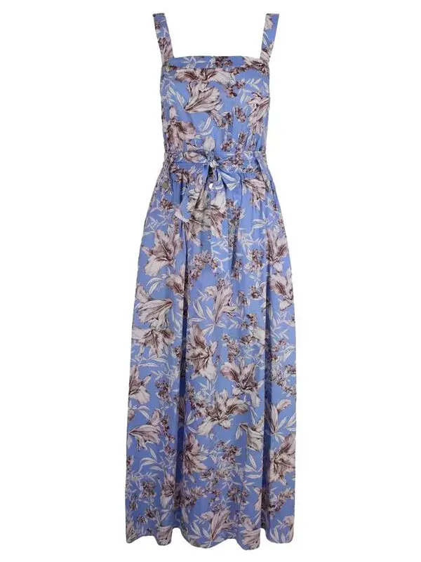 Liu Jo Floral Print Midi Dress - Blue