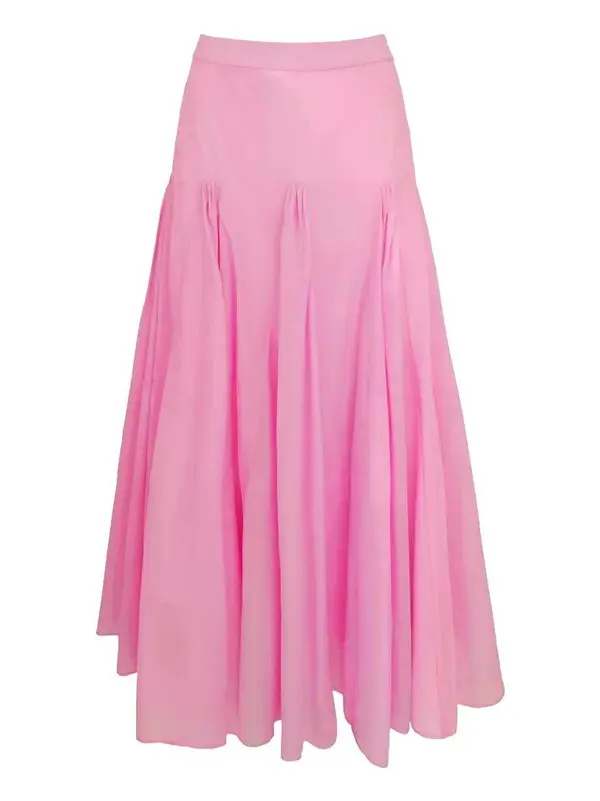 AZLEE Sienna Pleated Midi Skirt - Pink