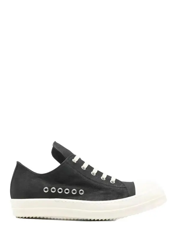 Rick Owens Leather Low-top Sneakers - Black