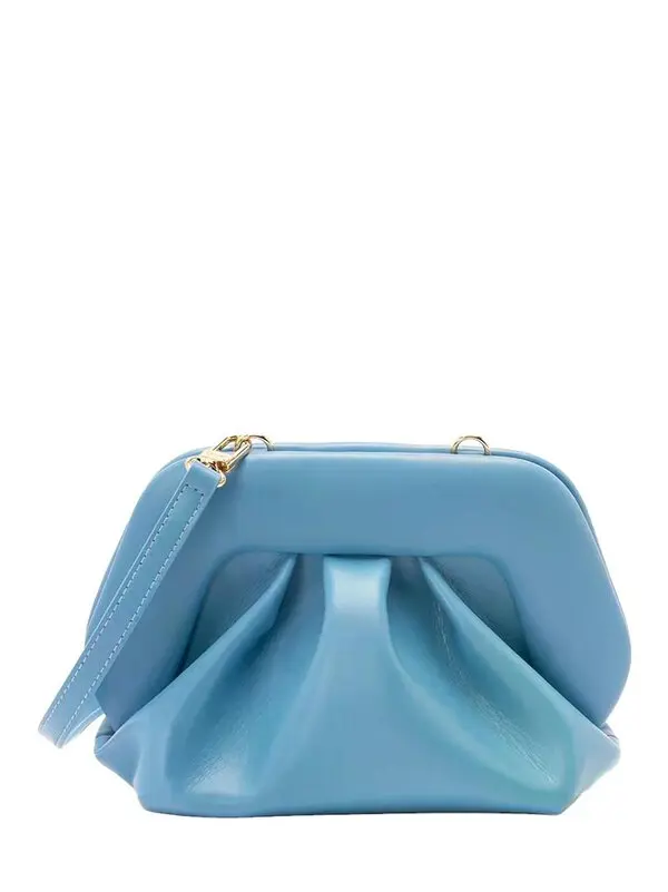 THEMOIRE Small Bios Ruched Clutch - Blue