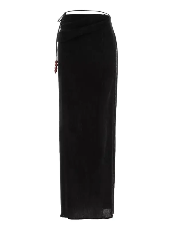 Magda Butrym Beaded Jersey Skirt - Black