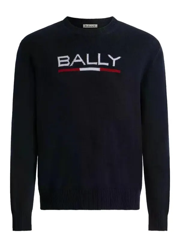 Bally Logo-print Crew-neck Sweater - Blue
