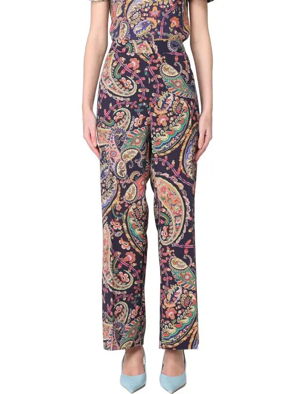 Etro Printed Wide Leg Trousers - Multicolor