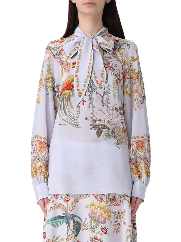 Etro Printed Silk Blouse - Blue